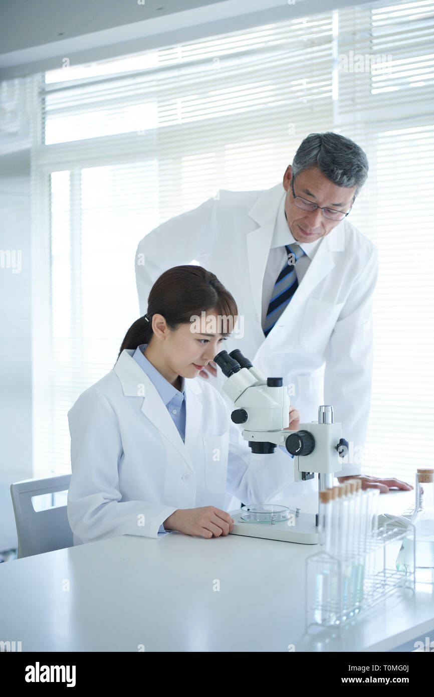 Japanese researchers in the lab Stock Photo - Alamy