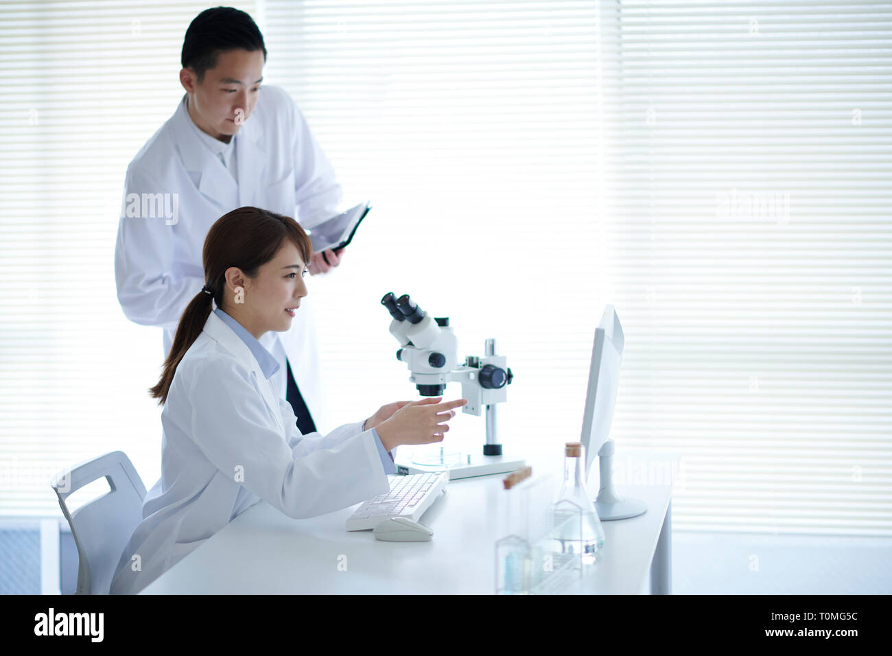 Japanese researchers in the lab Stock Photo - Alamy