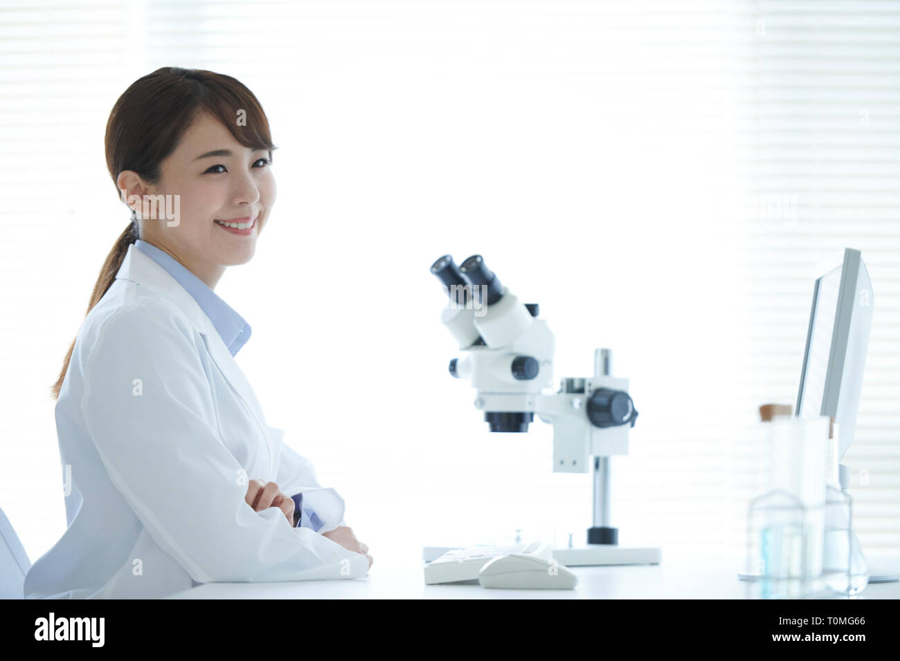 Young Japanese researcher in the lab Stock Photo - Alamy