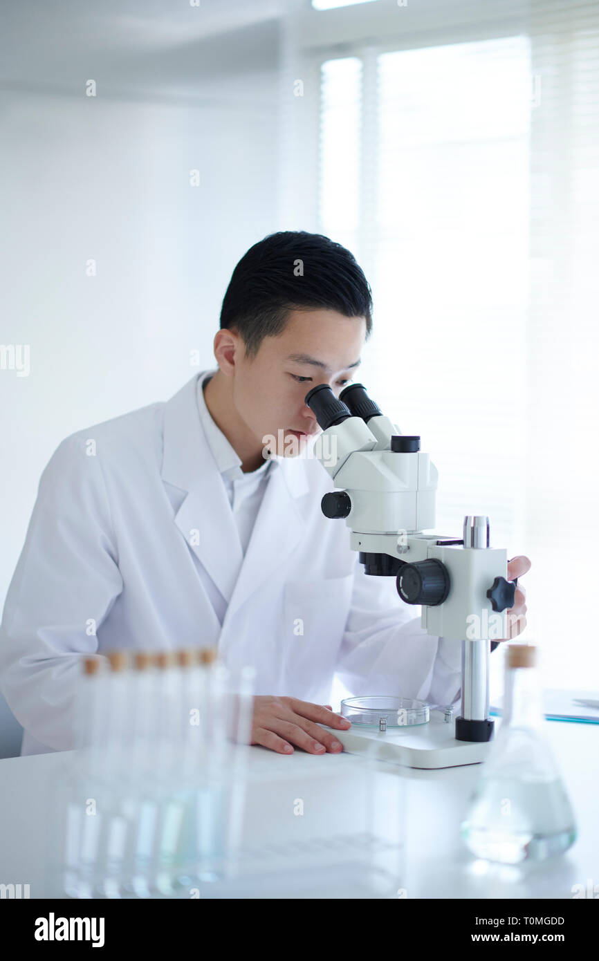 Young Japanese researcher in the lab Stock Photo - Alamy