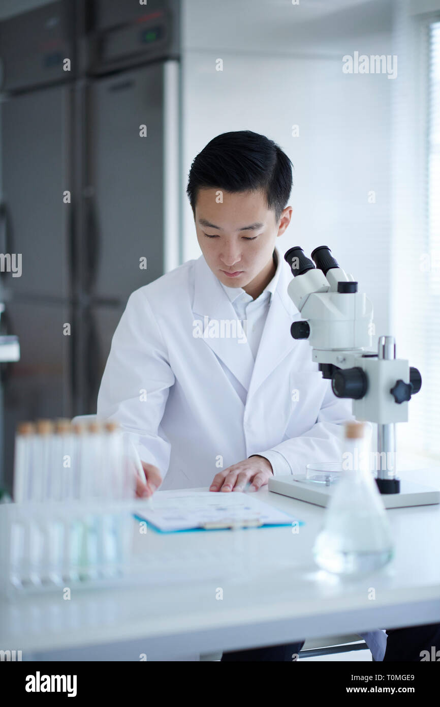 Young Japanese researcher in the lab Stock Photo - Alamy