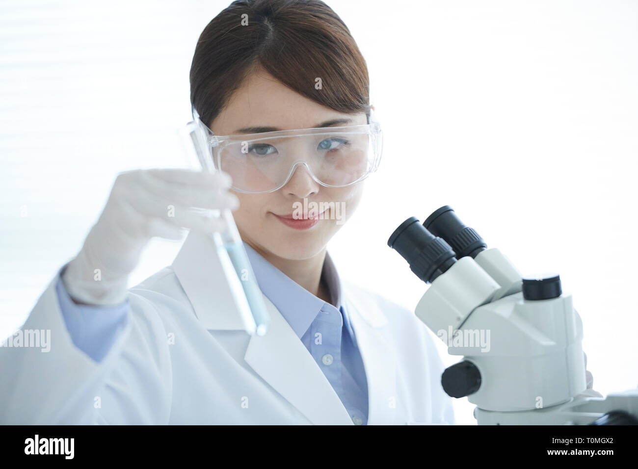 Young Japanese researcher in the lab Stock Photo - Alamy