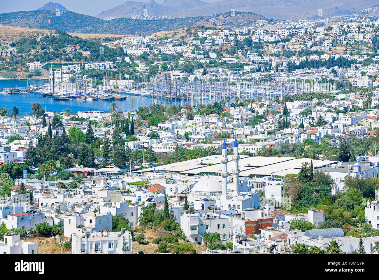 Bodrum, elevated view, Bodrum, Mugla, Turkey Stock Photo - Alamy