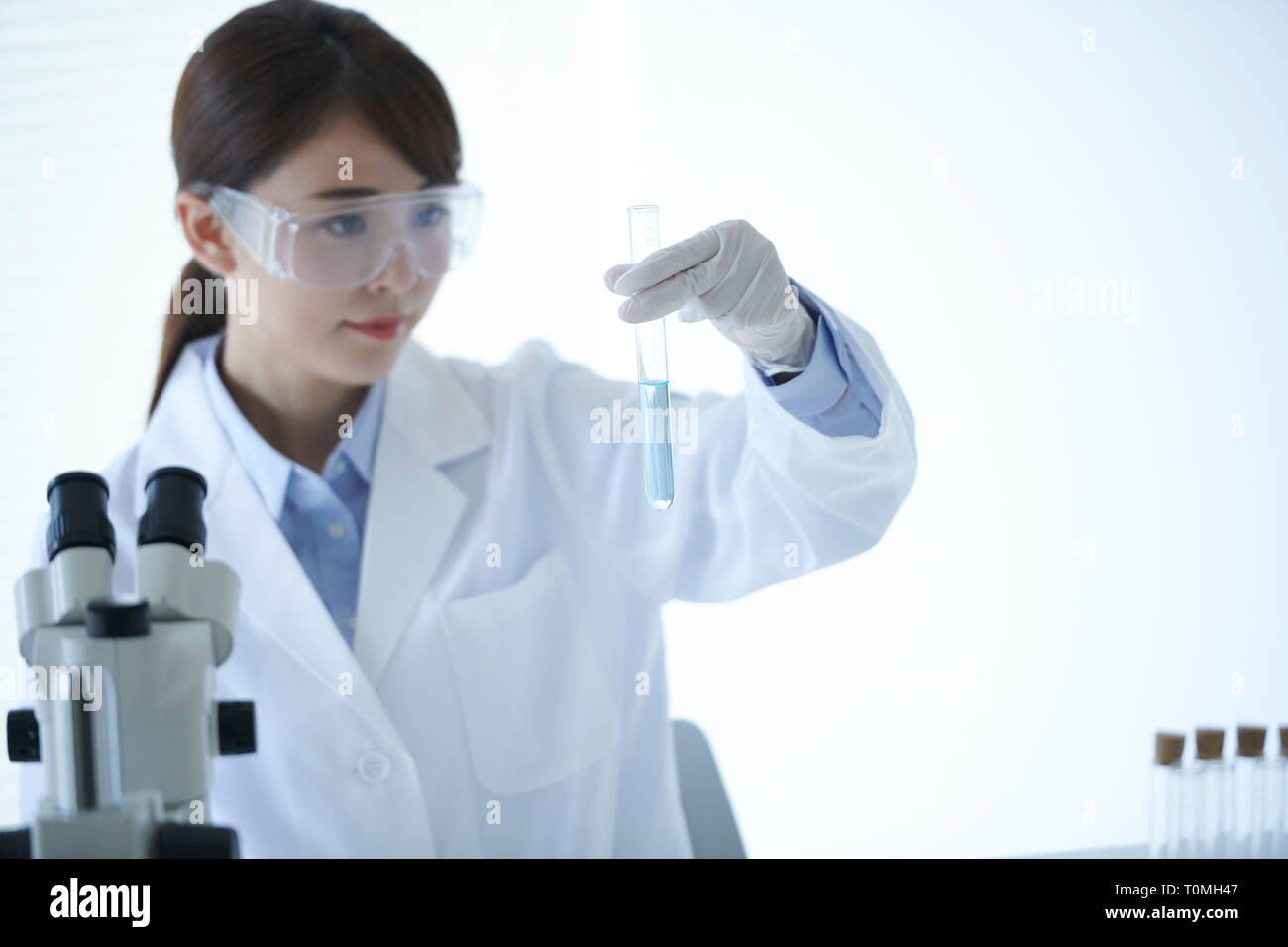 Young Japanese researcher in the lab Stock Photo - Alamy
