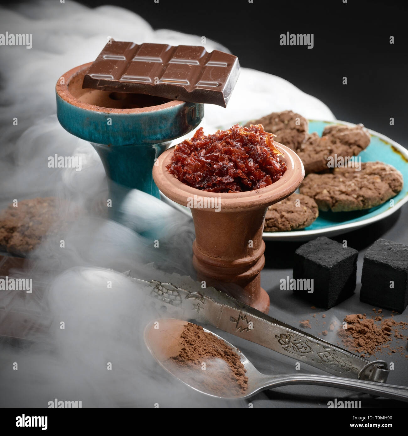 Chocolate hookah set Stock Photo - Alamy