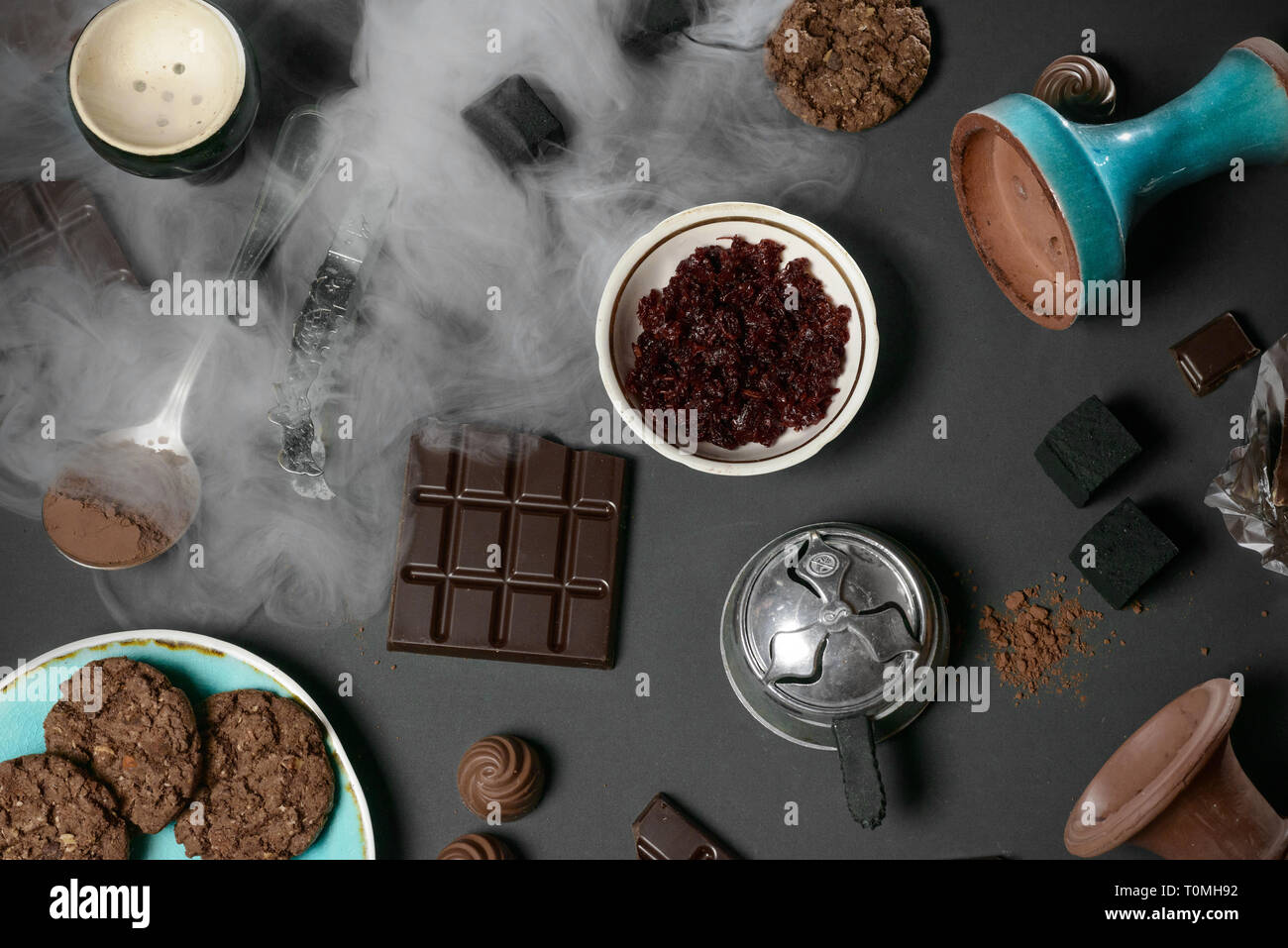 Chocolate hookah set Stock Photo - Alamy