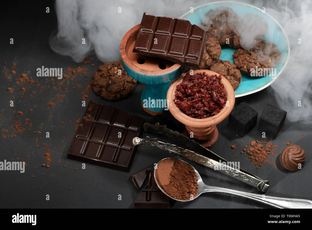 Chocolate hookah set Stock Photo - Alamy