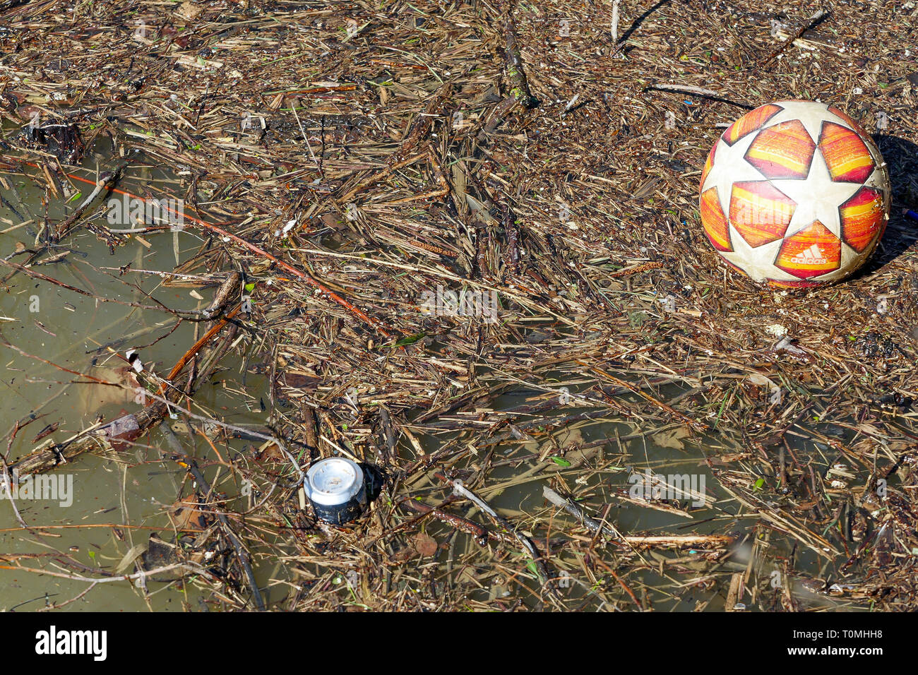 Environment: Pollution of the Saone river, Lyon, France Stock Photo - Alamy