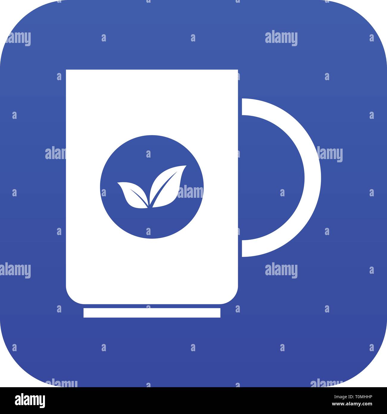 Cup of tea icon digital blue Stock Vector Image & Art - Alamy