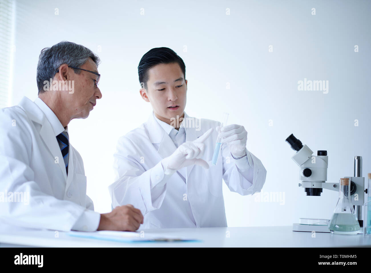 Japanese researchers in the lab Stock Photo - Alamy