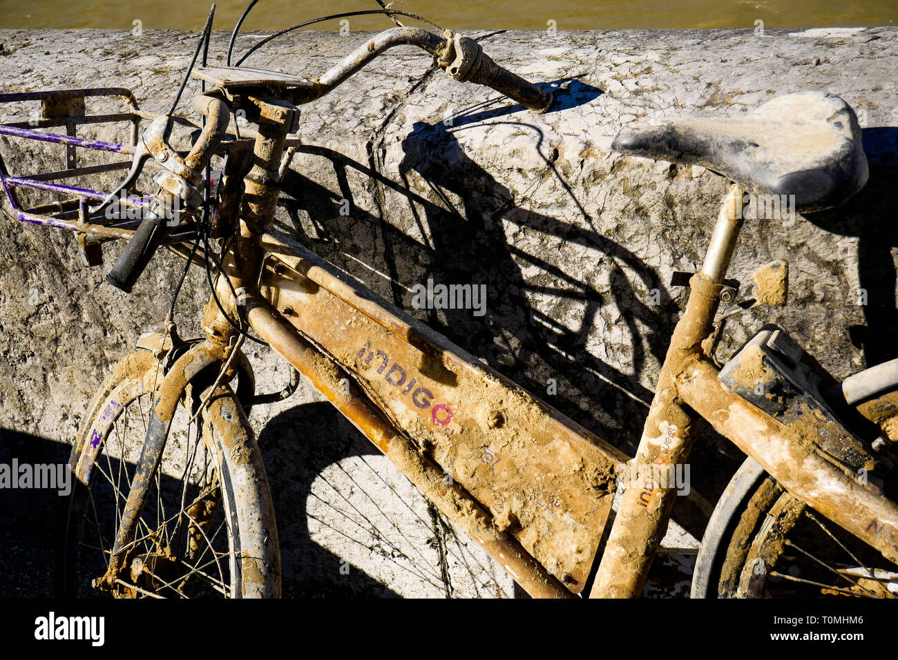 Bicycle wreck, Lyon, France Stock Photo - Alamy