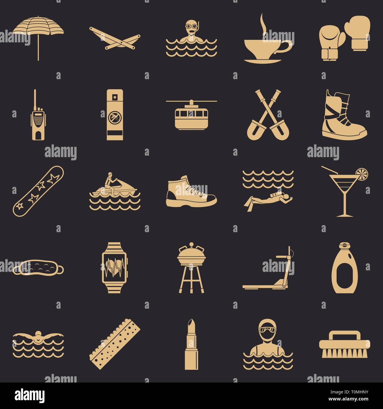 Therapy icons set, simple style Stock Vector Image & Art - Alamy