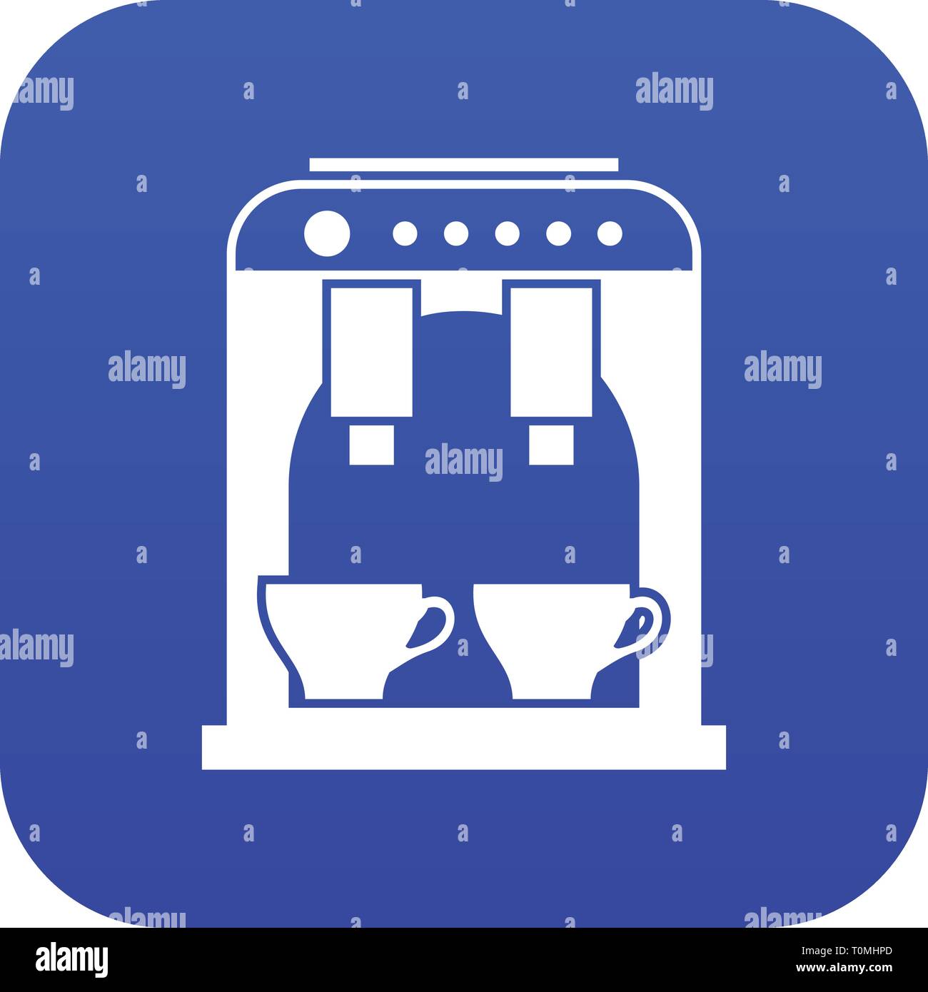 Coffee machine icon digital blue Stock Vector Image & Art - Alamy