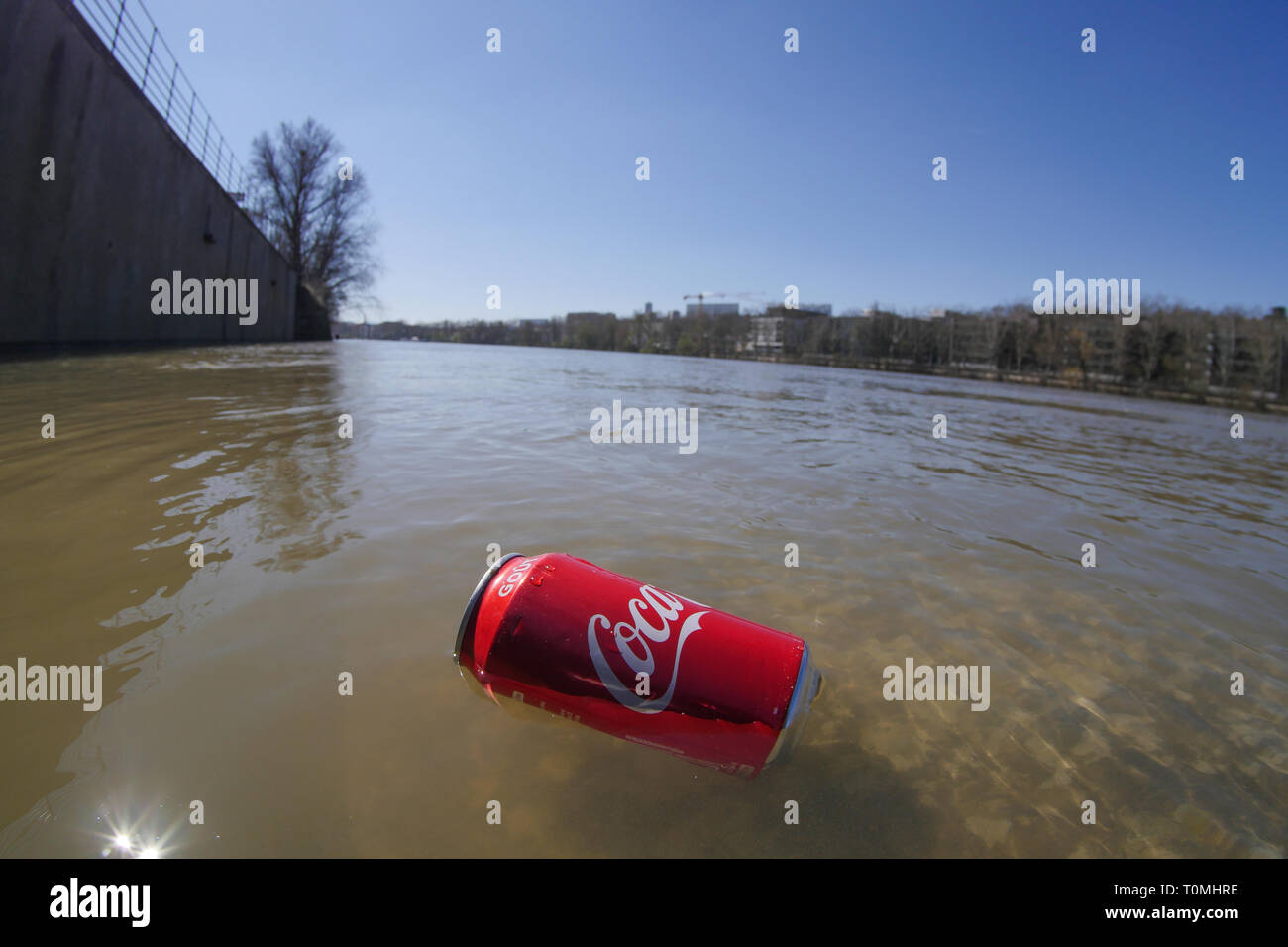 Environment: Pollution of the Saone river, Lyon, France Stock Photo - Alamy