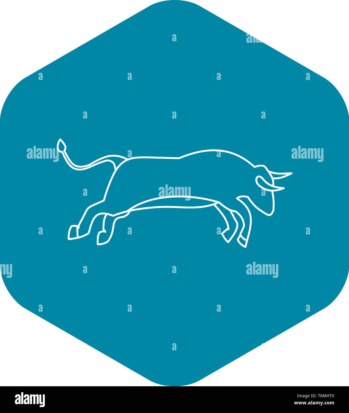 Bull icon, outline style Stock Vector Image & Art - Alamy
