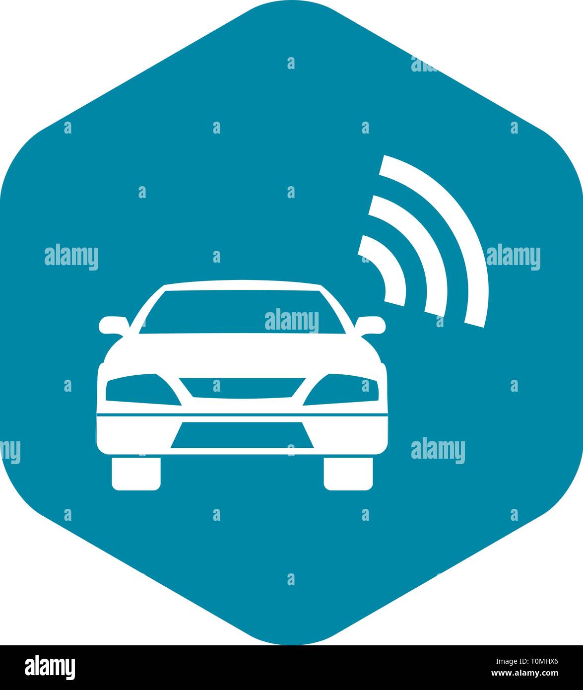 Car with wifi sign icon, simple style Stock Vector Image & Art - Alamy