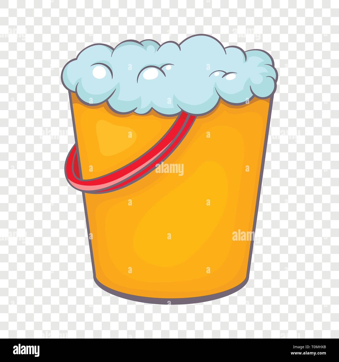 Yellow bucket with foamy water icon Stock Vector Image & Art - Alamy
