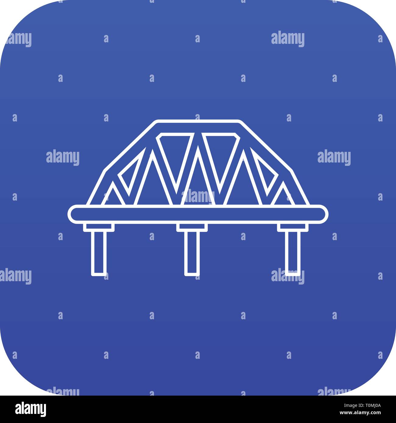 Arched train bridge icon blue vector Stock Vector Image & Art - Alamy