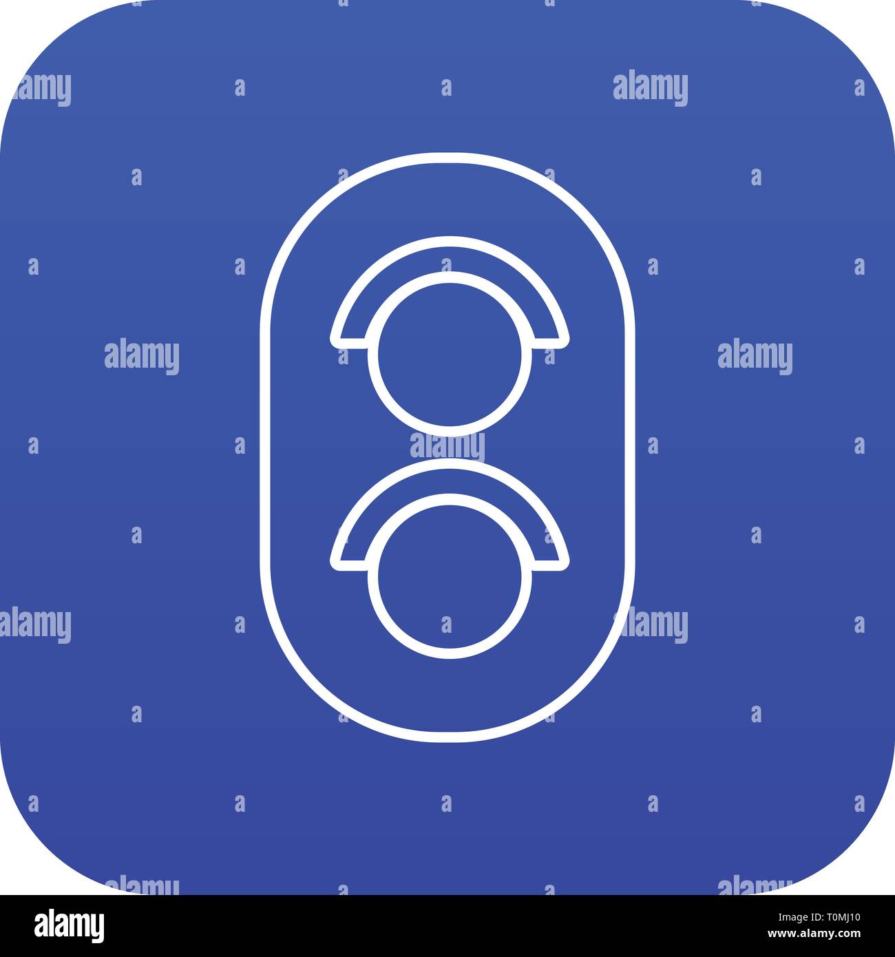 Traffic light railway icon blue vector Stock Vector Image & Art - Alamy