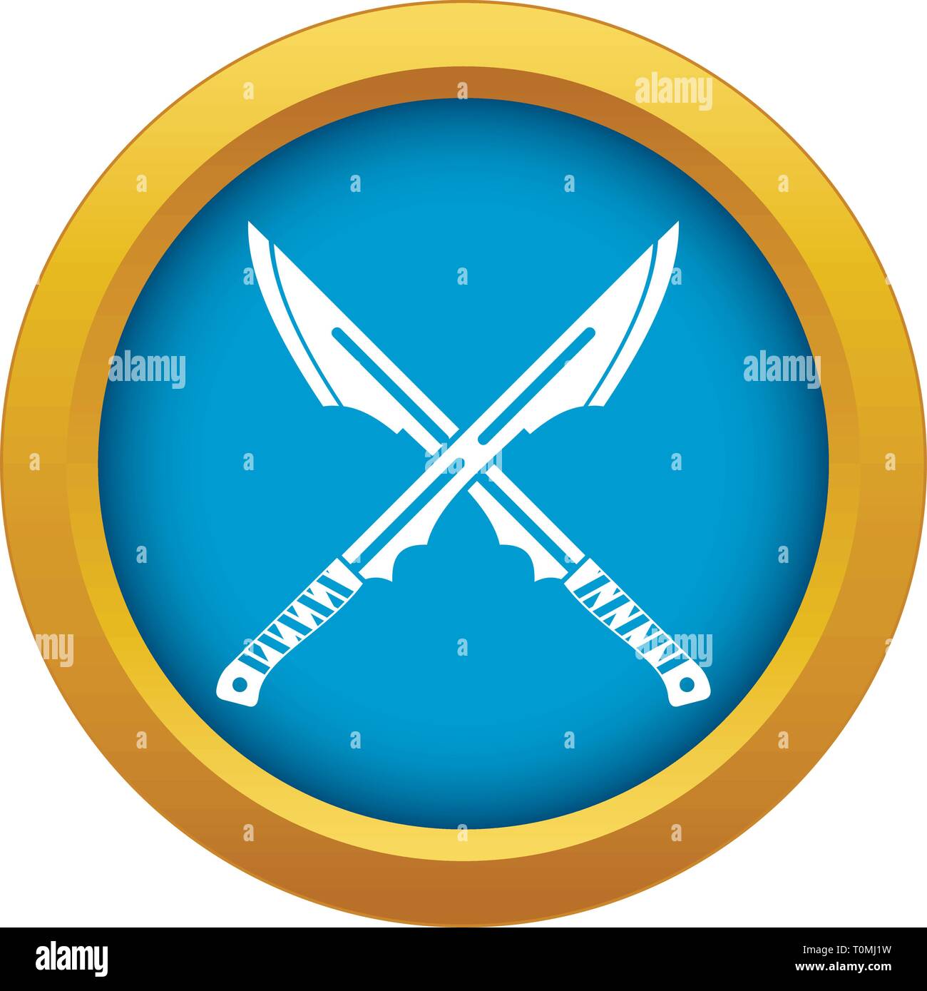 Japanese Tanto daggersicon blue vector isolated Stock Vector Image ...