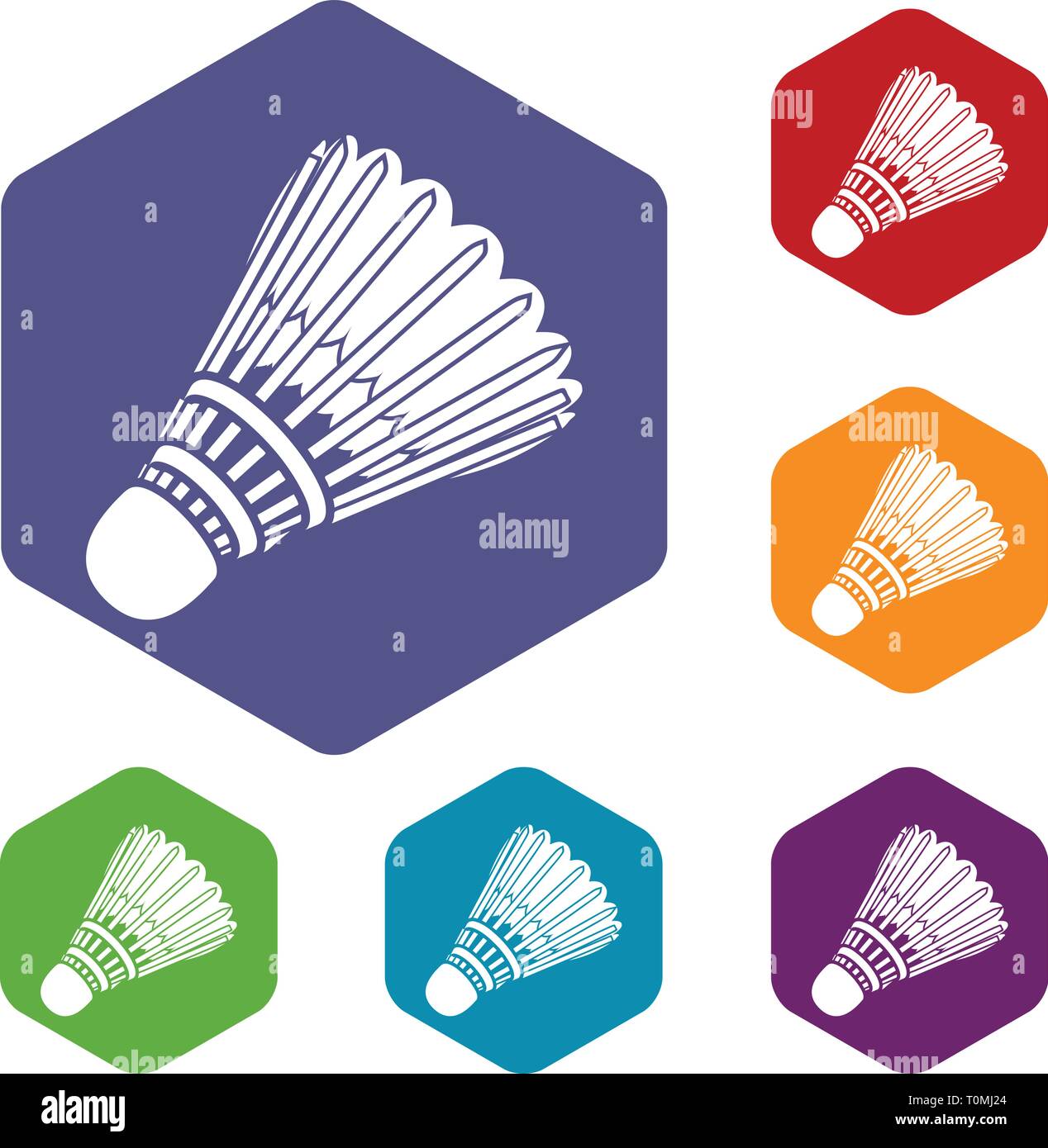 Badminton icons vector hexahedron Stock Vector Image & Art - Alamy