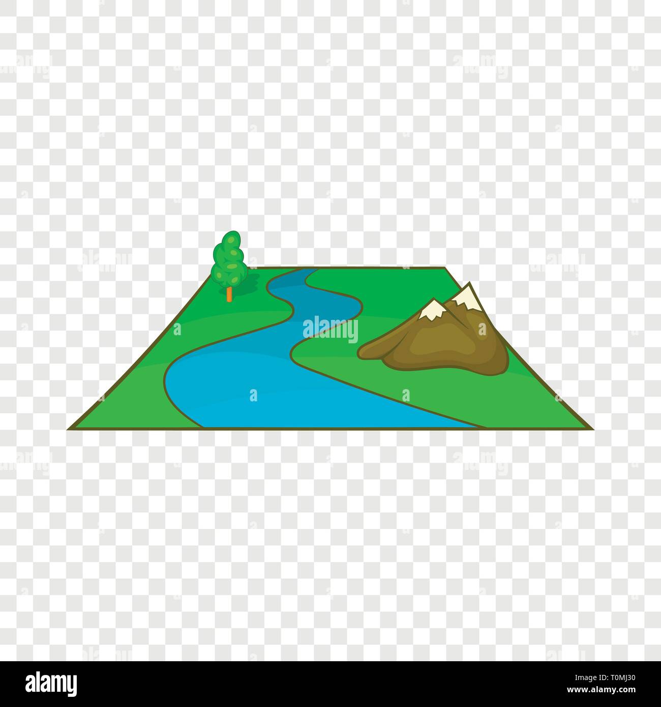 River avd mountains icon, cartoon style Stock Vector Image & Art - Alamy