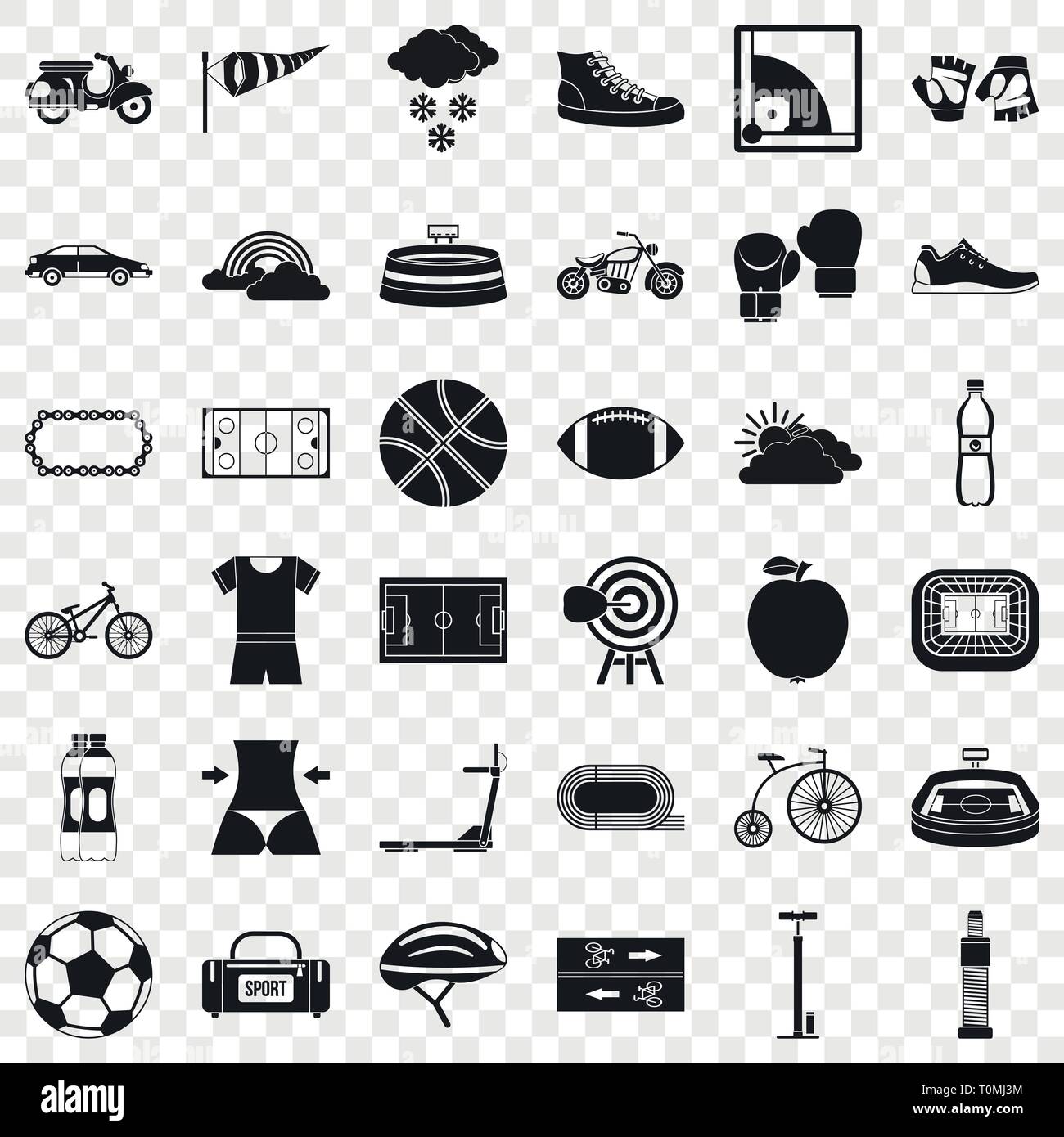 Bicycle icons set, simple style Stock Vector Image & Art - Alamy