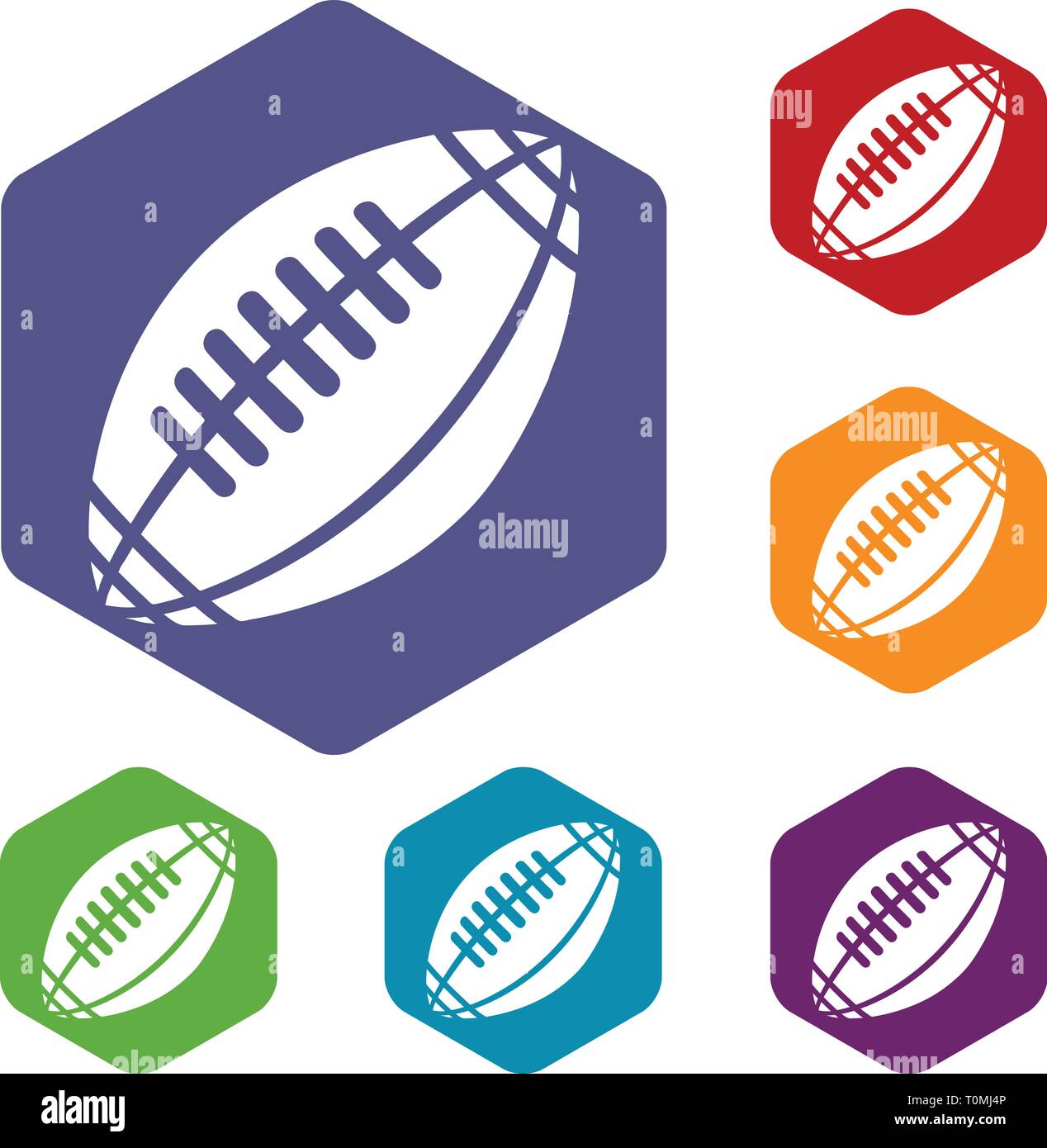 Rugby icons vector hexahedron Stock Vector Image & Art - Alamy