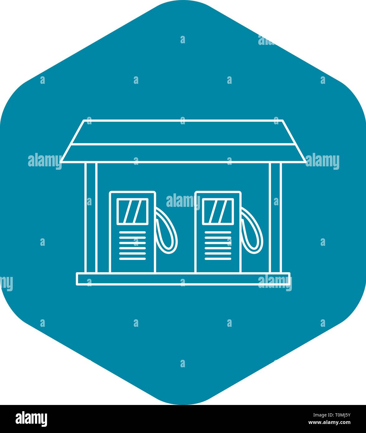 Gas station icon, outline style Stock Vector Image & Art - Alamy