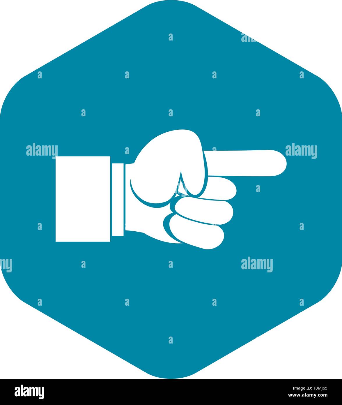 Pointing hand gesture icon, simple style Stock Vector Image & Art - Alamy