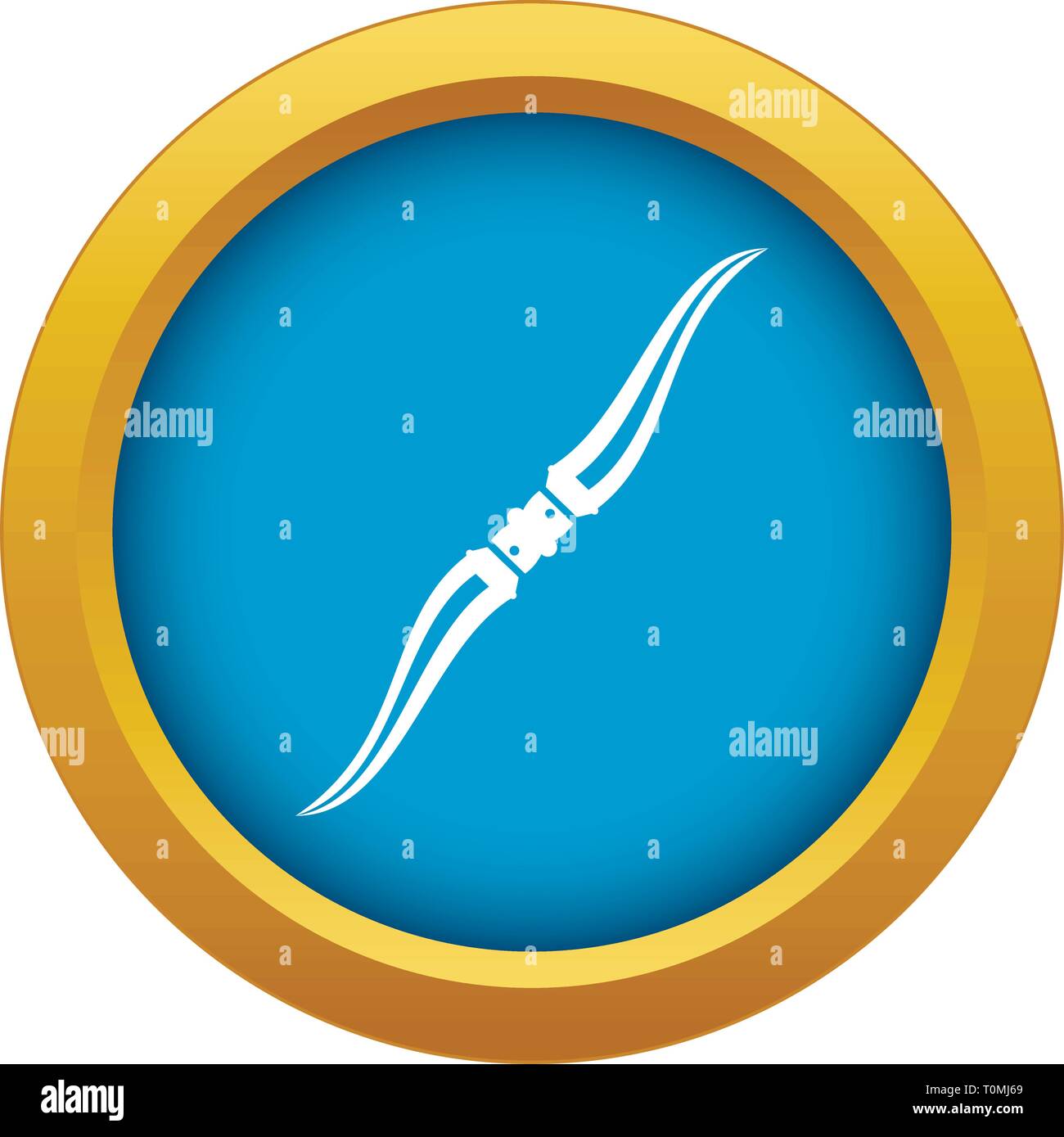 Throwing ninja knife icon blue vector isolated Stock Vector Image & Art ...