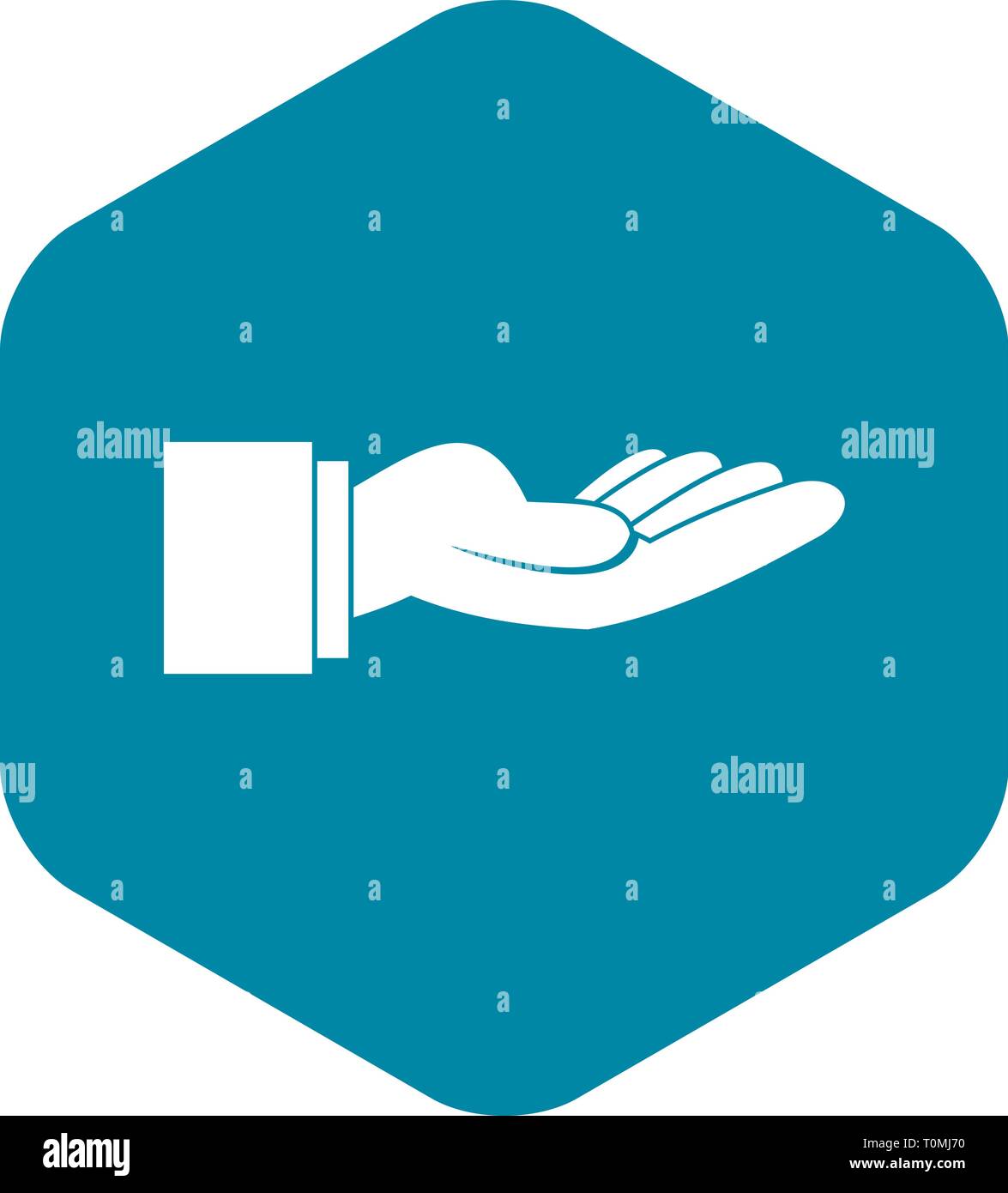 Outstretched hand gesture icon, simple style Stock Vector Image & Art ...