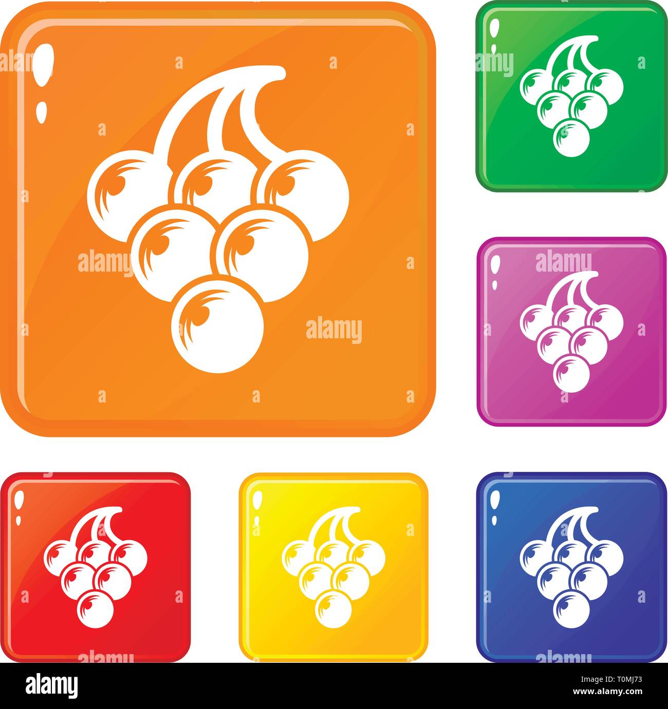 Big grape icons set vector color Stock Vector Image & Art - Alamy