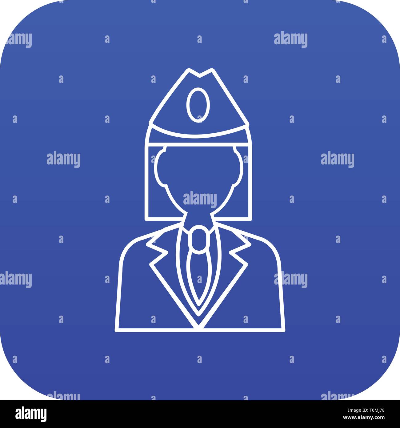 Train conductor icon blue vector Stock Vector Image & Art - Alamy