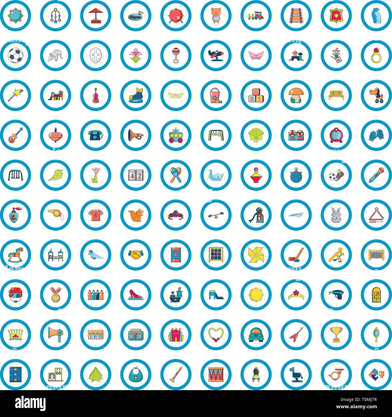100 kids games icons set, cartoon style Stock Vector Image & Art - Alamy