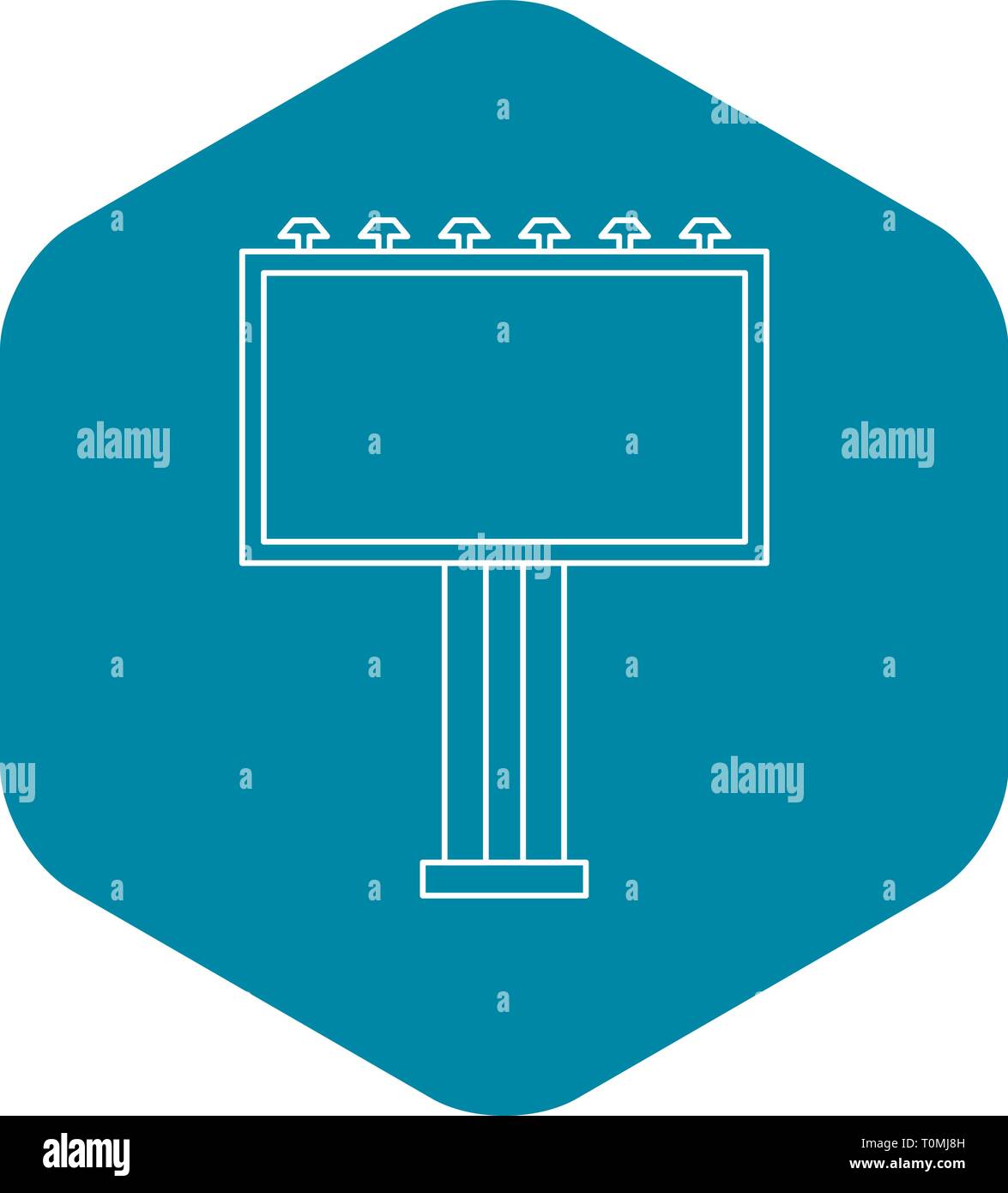 Advertising billboard icon, outline style Stock Vector Image & Art - Alamy