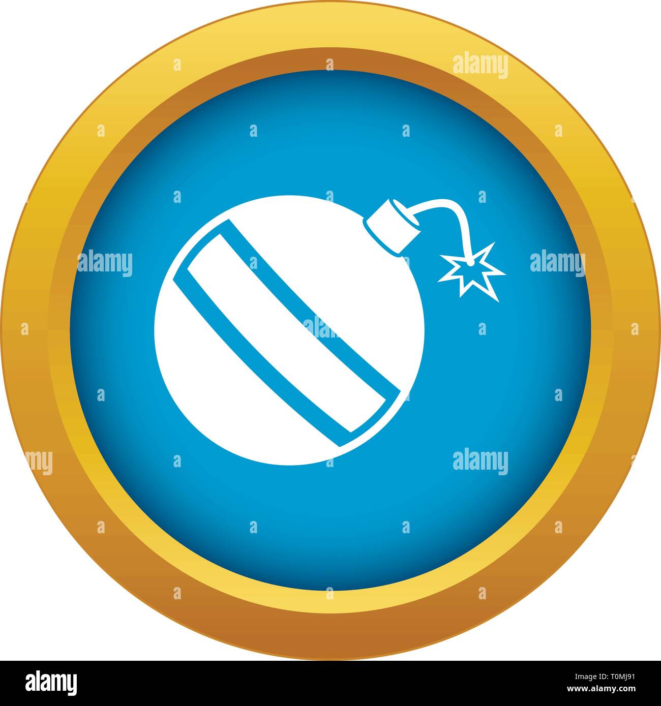 Bomb icon blue vector isolated Stock Vector Image & Art - Alamy