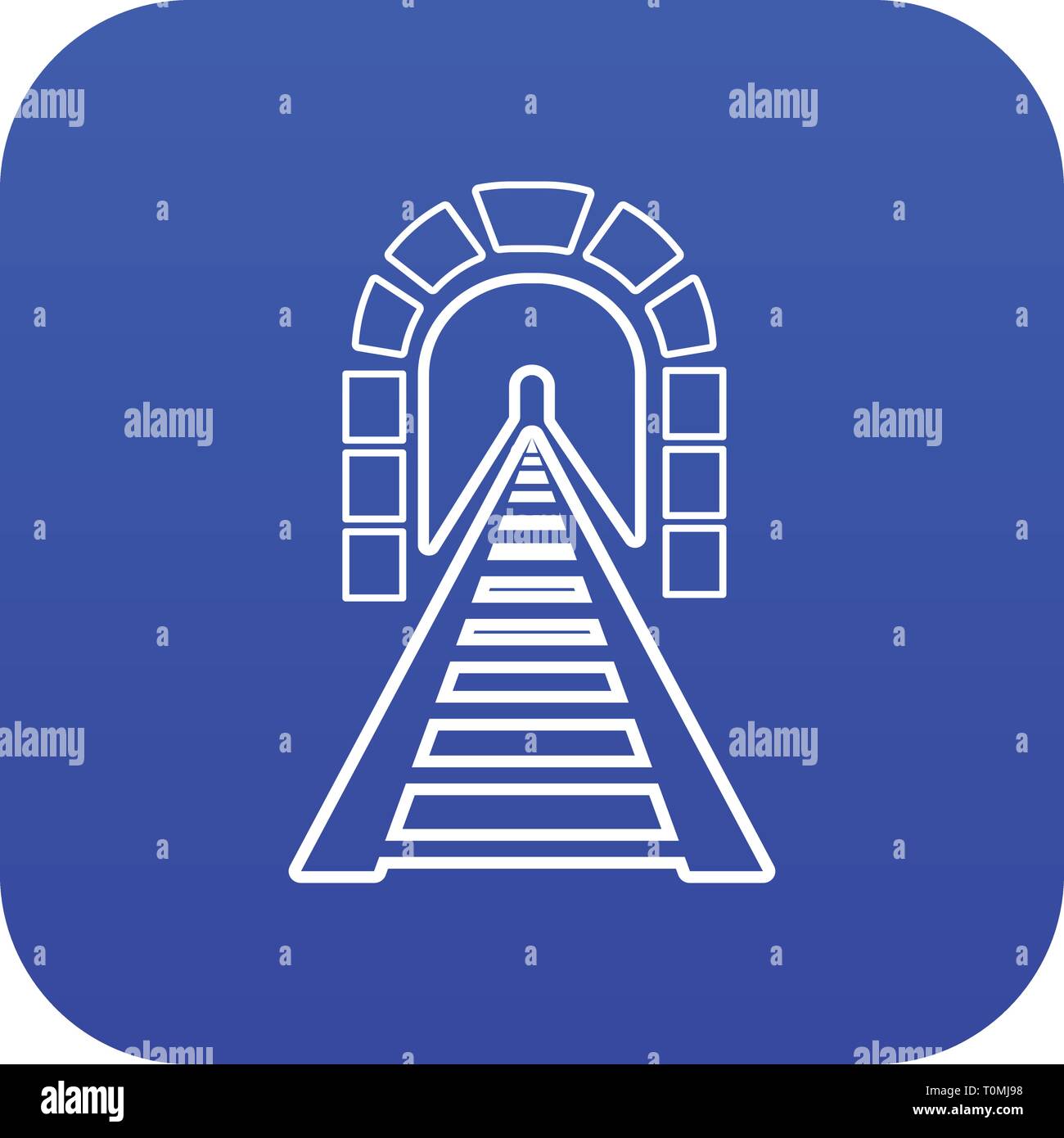 Railway tunnel icon blue vector Stock Vector Image & Art - Alamy