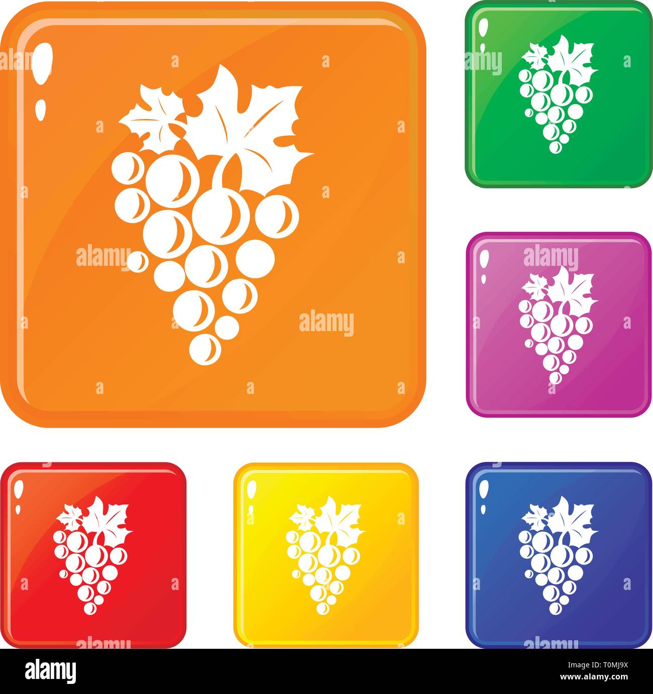 Table grape icons set vector color Stock Vector Image & Art - Alamy
