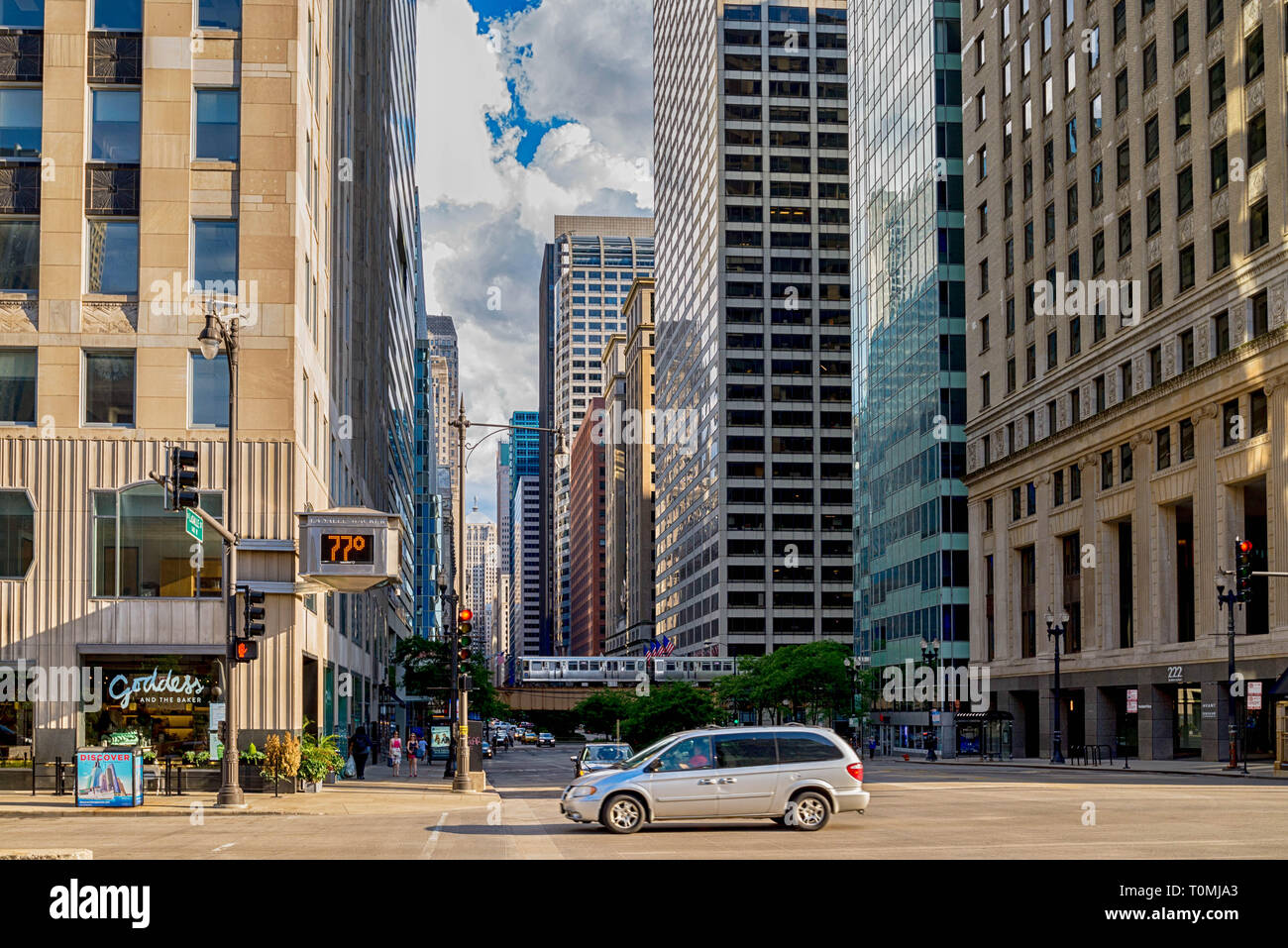 Downtown of Chicago city in the United States, Illinois Stock Photo - Alamy