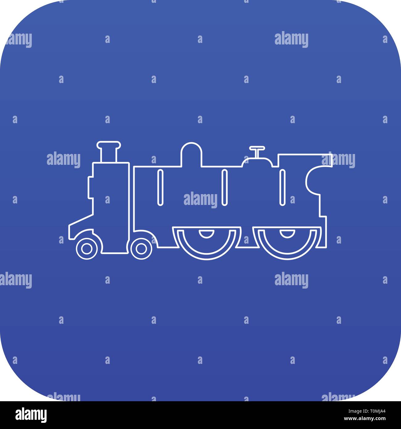 Old steam locomotive icon blue vector Stock Vector Image & Art - Alamy