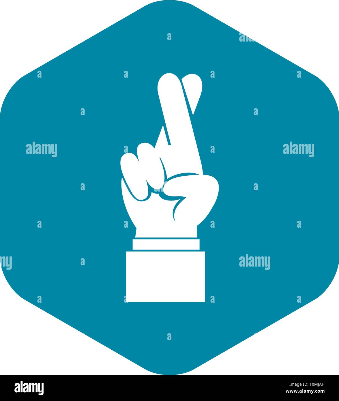 Fingers crossed icon, simple style Stock Vector Image & Art - Alamy
