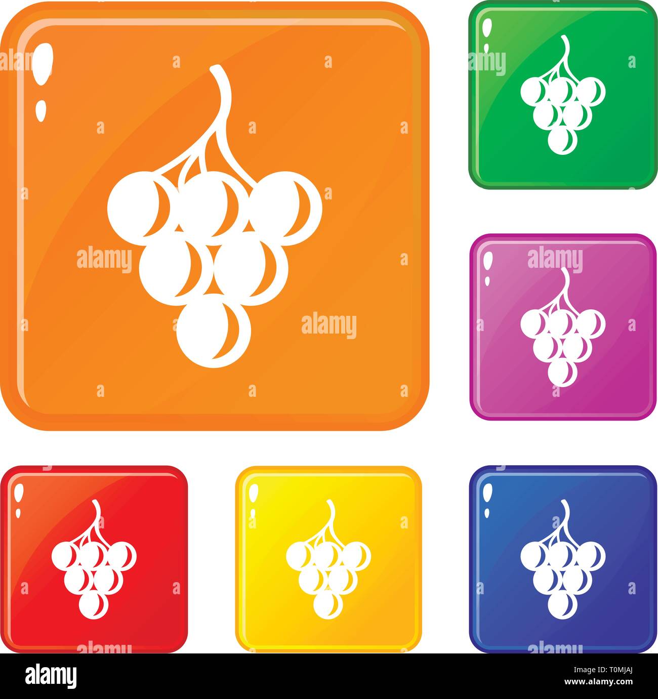 Sour grape icons set vector color Stock Vector Image & Art - Alamy