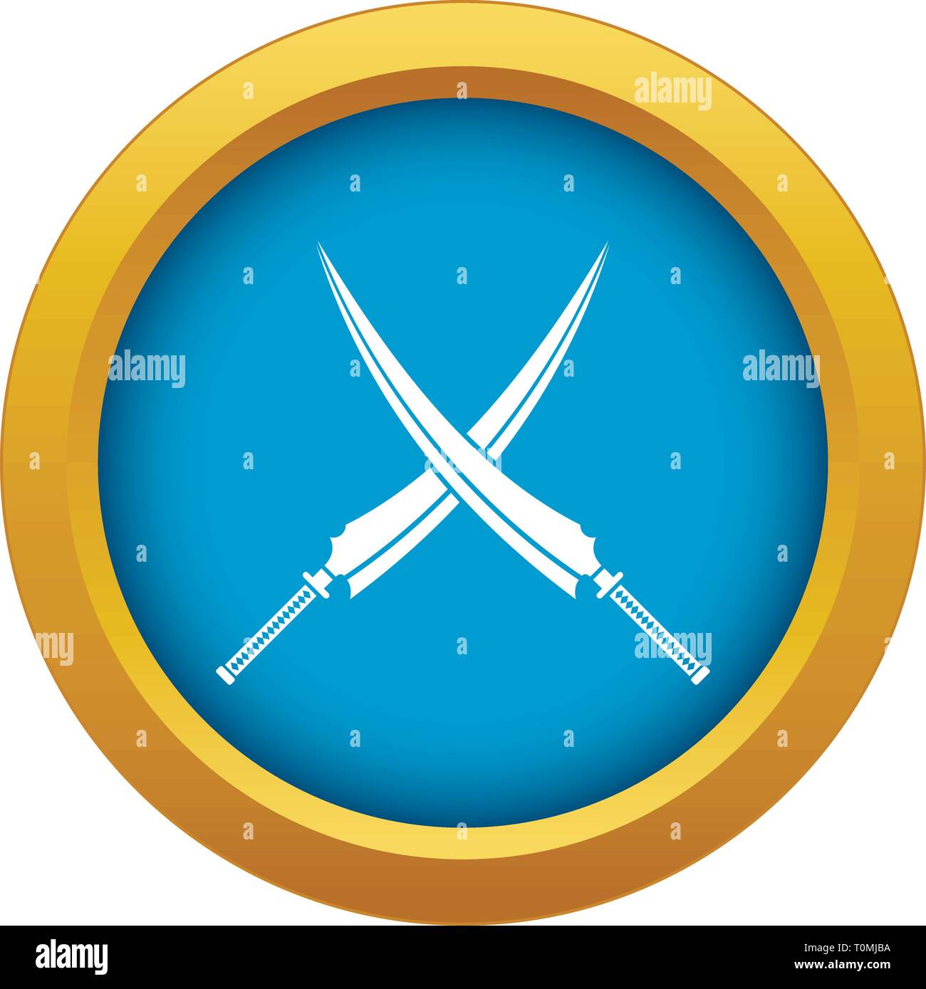 Blue sword game icon isolated Stock Vector Images - Alamy