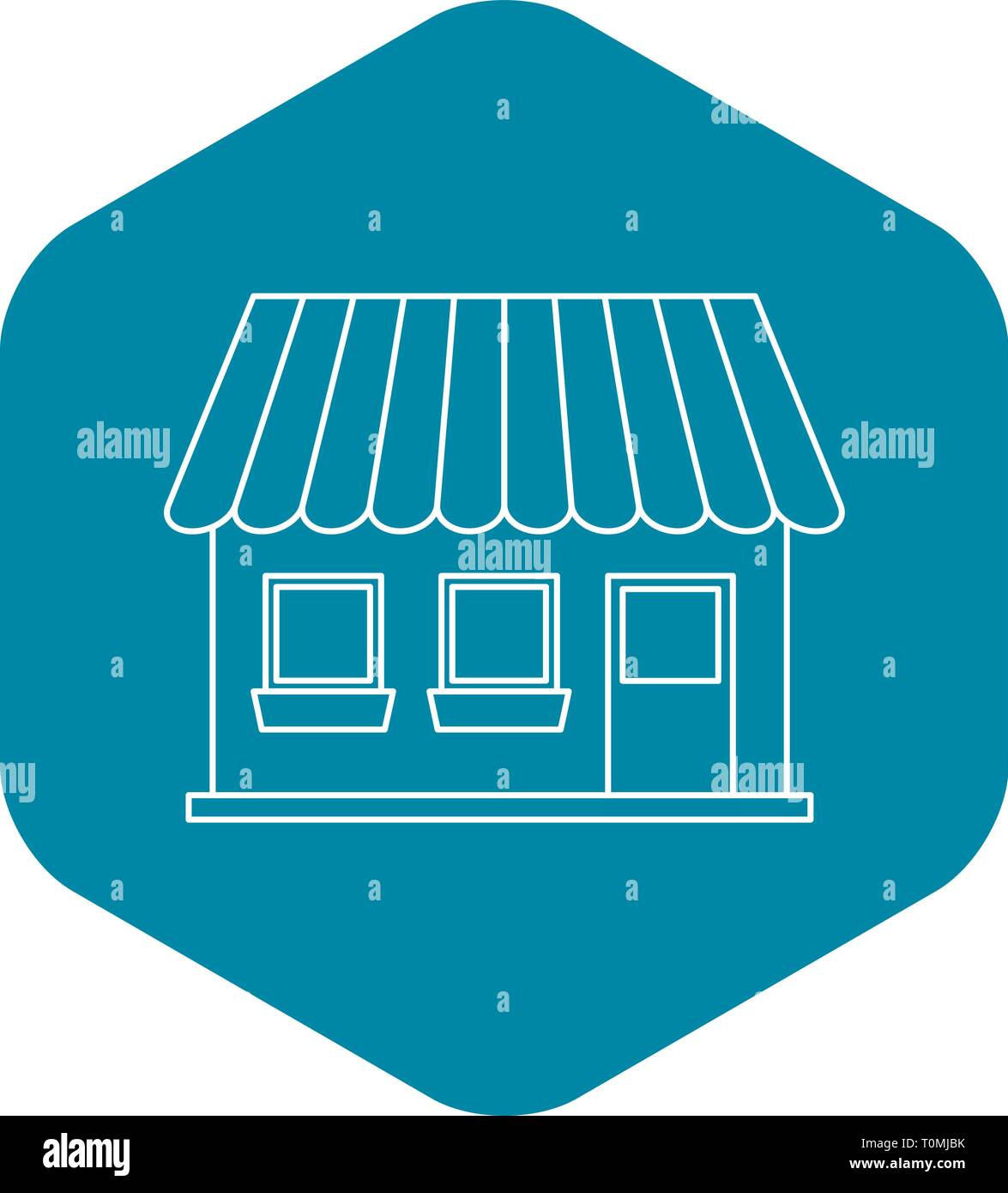 Supermarket building icon outline style Stock Vector Images - Alamy