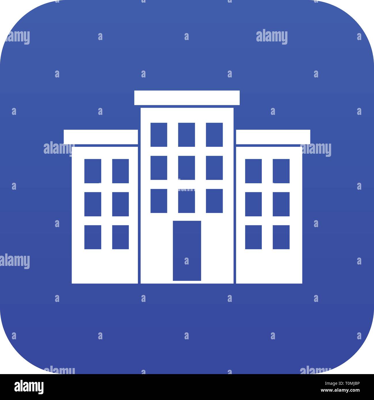 Building icon digital blue Stock Vector Image & Art - Alamy