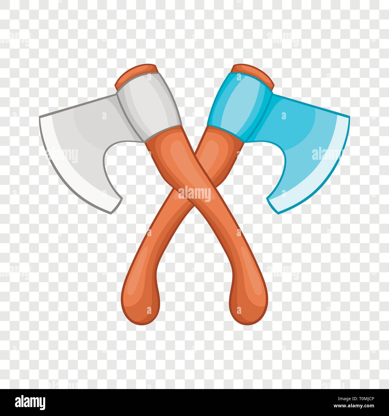 Crossed axes icon in cartoon style Stock Vector Image & Art - Alamy