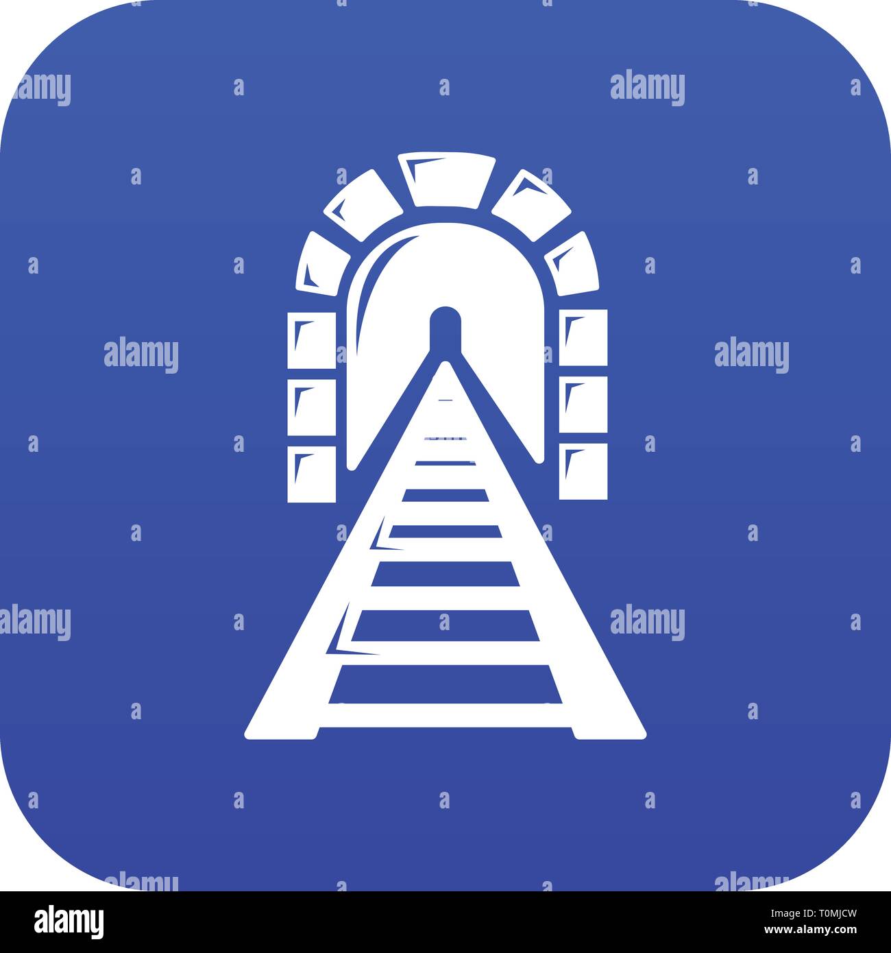Railway tunnel icon blue vector Stock Vector Image & Art - Alamy