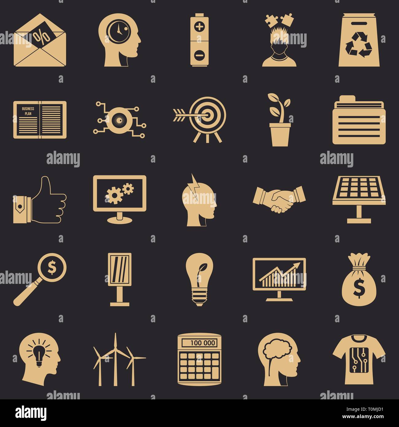 New idea icons set, simple style Stock Vector Image & Art - Alamy