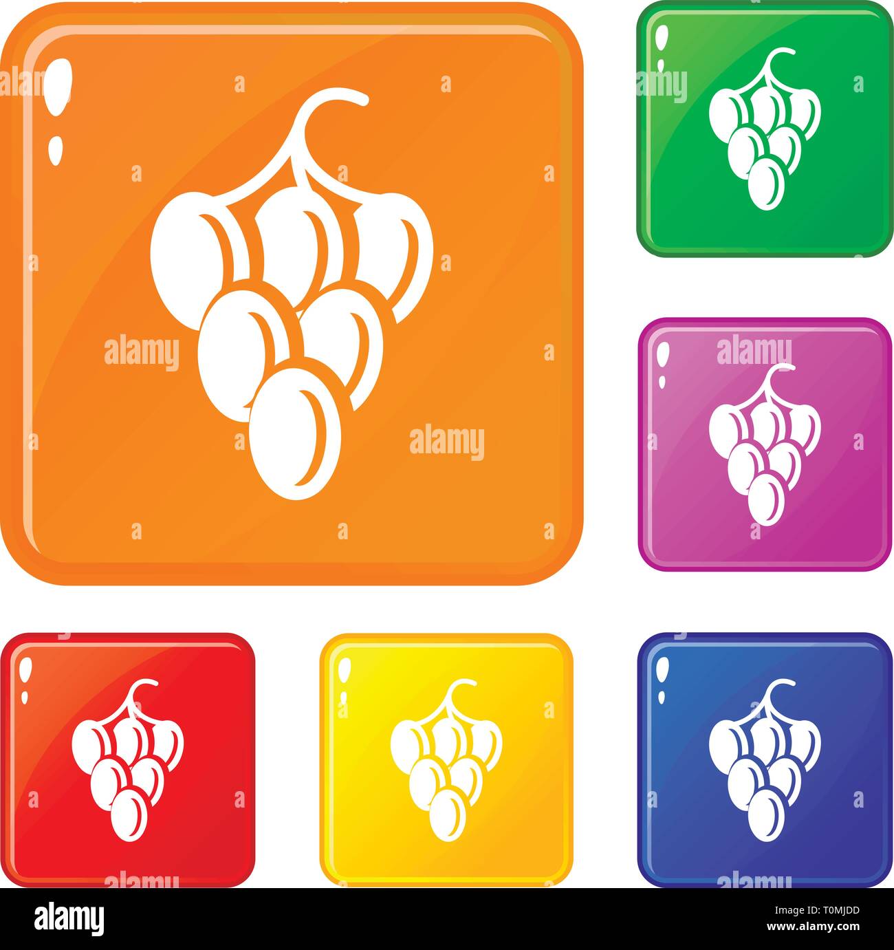 Sweet grape icons set vector color Stock Vector Image & Art - Alamy